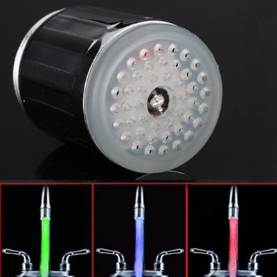 2 pack colorful led faucets with 3 color changing temperature control ...