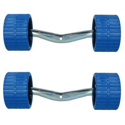 2 Pack Cranked Boat Roller Wing Bracket & Non Marking Rollers Dumbbell ...