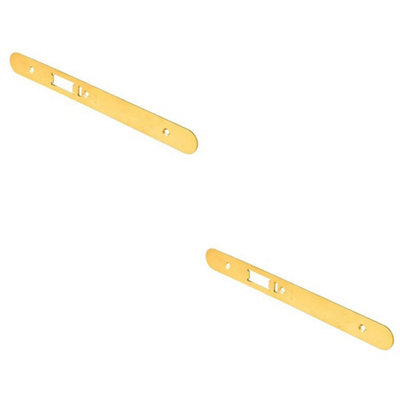 2 PACK - DIN Anti Thrust Nightlatch Forend Strike & Fixing Pack Set ...