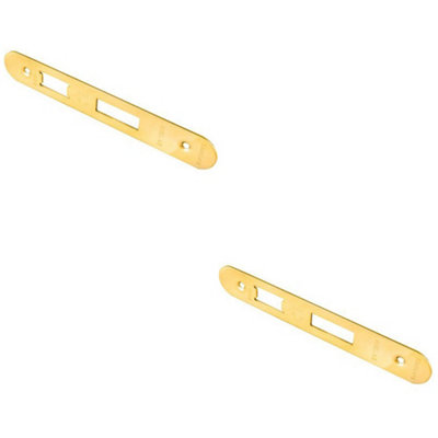 2 PACK - Door Frame Forend Strike and Fixing Pack Setfor Sashlocks ...