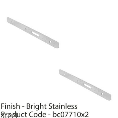 2 PACK - Door Frame Forend Strike & Fixing Pack Set- DIN EURO Deadlock ...