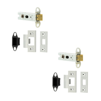 2 PACK Durable 76mm Satin Stainless Steel Tubular Latches for Secure ...
