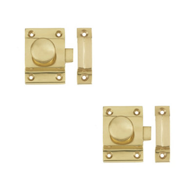 2 PACK Durable Polished Brass Cabinet Catch 56x36mm for Secure Closure ...