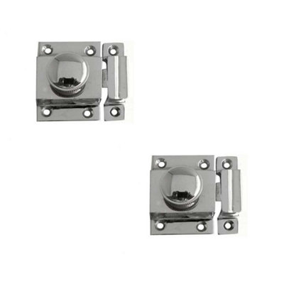 2 PACK Durable Polished Chrome Cabinet Catch 56x36mm for Secure ...