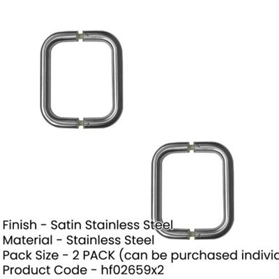 2 PACK Durable Stainless Steel 22mm D Shape Pull Handle for B2B ...