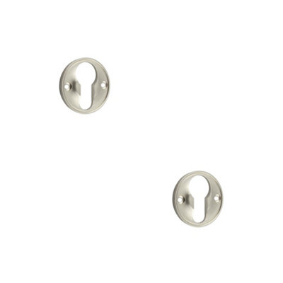 2 PACK Elegant 40mm Euro Profile Escutcheon in Satin Nickel Finish ...