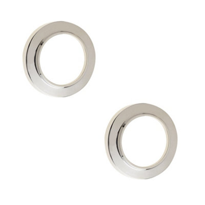 2 PACK Elegant Chamfered Outer Roses for Escutcheons in Polished Nickel ...
