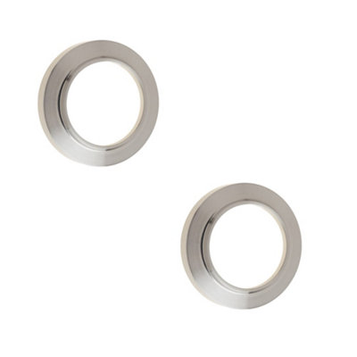 2 PACK Elegant Chamfered Outer Roses for Escutcheons in Satin Nickel ...