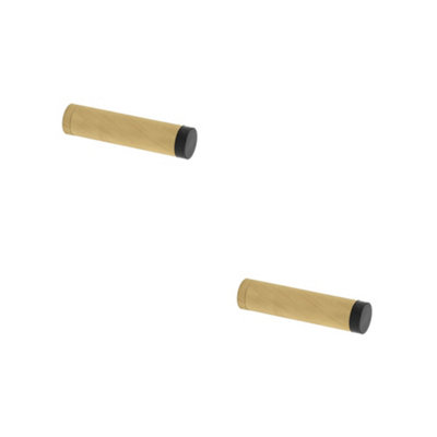2 PACK Elegant Knurled Wall-Mounted Door Stops in Satin Brass Finish ...
