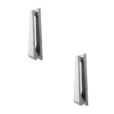 2 PACK Elegant Polished Chrome Contemporary Door Knockers - 157mm ...