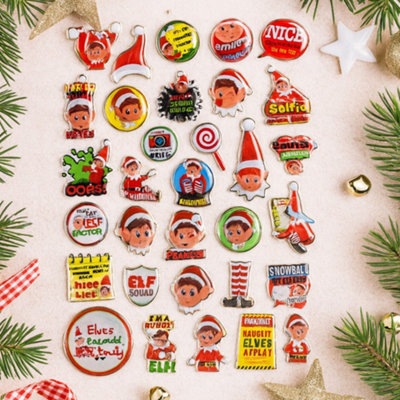 2 Pack Elf Vinyl Puffy Stickers - 60 Fun 3D Christmas Elf Stickers Set
