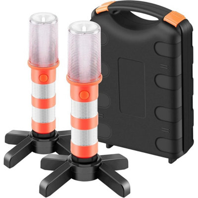 2 Pack Emergency Road Flares Warning Signal Light For Car Van Breakdown