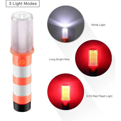 2 Pack Emergency Road Flares Warning Signal Light For Car Van Breakdown