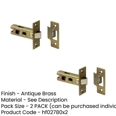 2 PACK High-Quality 64mm AB Tubular Latch for Enhanced Security