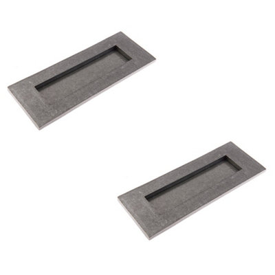 2 PACK High-Quality Pewter Letter Plates 300x112mm for Custom Signage ...