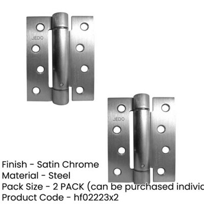2 PACK High-Quality Stainless Steel Single Action Spring Hinge - Satin ...