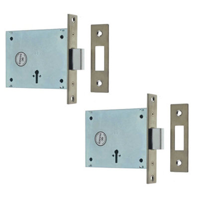 2 PACK High-Security Fire Brigade Mortice Locks FB1 for Enhanced Safety
