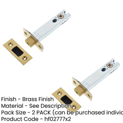2 PACK High Security Heavy Duty Tubular Deadbolts with Brass Finish for ...