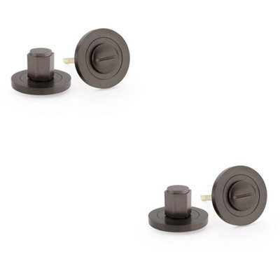 2 PACK - Industrial Hex Thumbturn & Release Lock - Dark Bronze ...