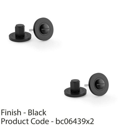 2 PACK - Industrial Hex Thumbturn & Release Lock - Matt Black ...