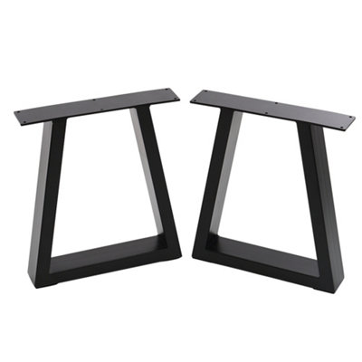 2 Pack Industrial Metal Table Legs Black Finish for DIY Furniture, 40cm ...