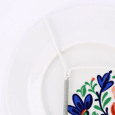 2 Pack Invisible Plate Hangers 13 to 19cm Wall Wire Dish Hook Spring ...