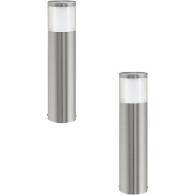 2 Pack IP44 Outdoor Stainless Steel LED Pedestal Light for Modern Pathways