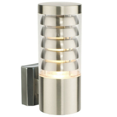 2 PACK IP44 Outdoor Wall Lamp Stainless Steel Staggered Light Clear ...