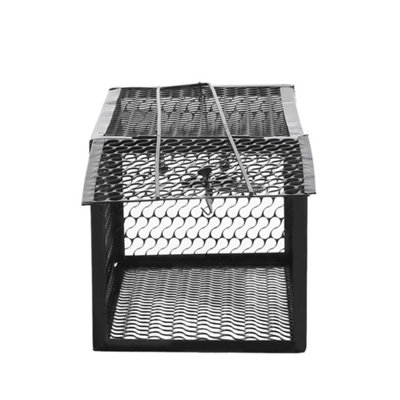 2 Pack Iron Humane Mouse Trap Cage Rat Catcher in Black 28x15x15cm