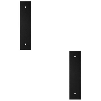 2 PACK - Kitchen Door Pull Handle Backplate - Matt Black 168x40mm ...