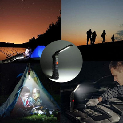 2 Pack Magnetic Rechargeable LED COB Work Light & Inspection Lamp - 360 ...