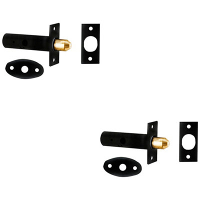 2 PACK - Matt Black Internal Door Security Bolt - 61mm Length - 32mm ...