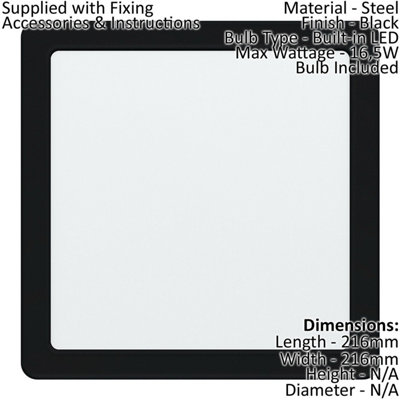 2 Pack Modern Black Recessed LED Downlights for Ceiling and Wall