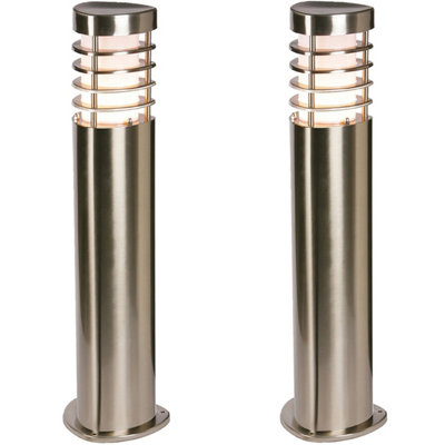 2 PACK Modern Outdoor Stainless Steel Post Light - 10.5W E27 LED ...