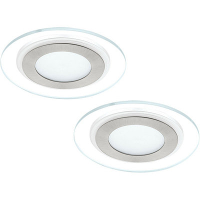 2 Pack Modern Wall and Ceiling Flush Downlight with Built-in LED in ...
