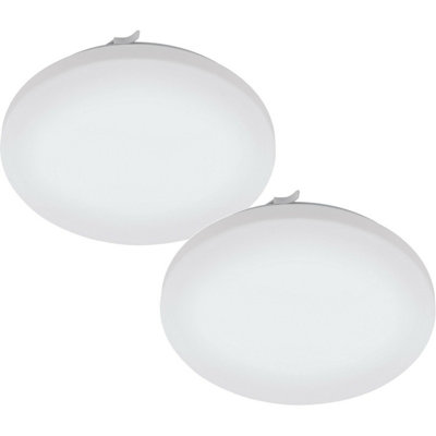 2 Pack Modern White LED Flush Ceiling Lights for Interior Use