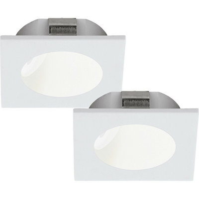 2 Pack Modern White LED Flush Downlights for Walls and Ceilings