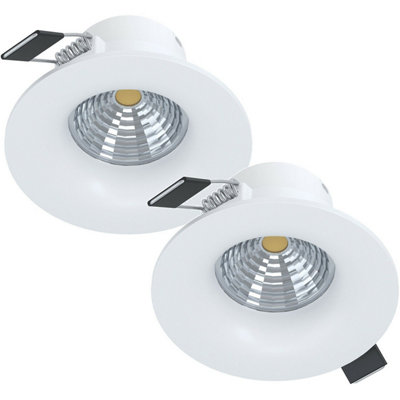 2 Pack Modern White LED Recessed Downlights for Walls and Ceilings