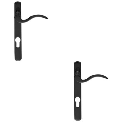 2 PACK - Multi-Point Locking Door Handle - EURO PROFILE - Slim Matt ...