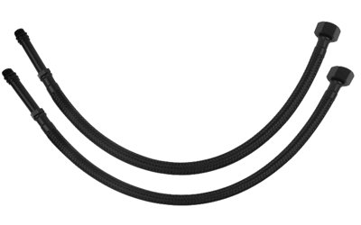 2 Pack of 60cm M10 x 3/8" BSP Black Flexible Tap Tails Connectors ...