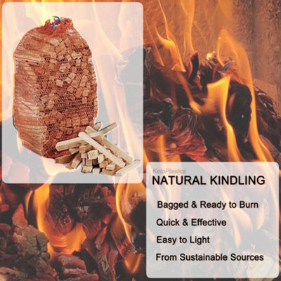 2 pack of Kindling Wood Netted Natural Wooden Kindling Wood Sticks for ...