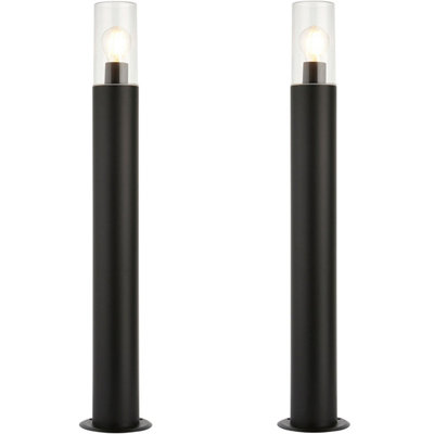 2 PACK Outdoor Bollard Post Light - 15W E27 LED - 800mm Height ...