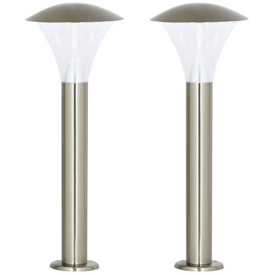 2 PACK Outdoor Footpath Downlight Lamp Steel 6W Bright Driveway Light ...