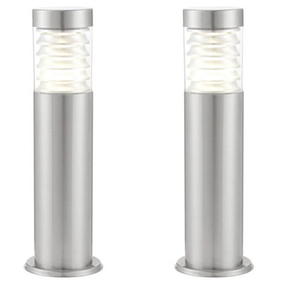 2 PACK Outdoor Post Bollard Light Marine Steel 0.5m 10W LED Driveway ...