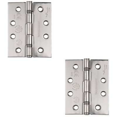 2 PACK - PAIR Grade 13 Heavy Duty Slim Knuckle Hinge - 107 x 77mm ...