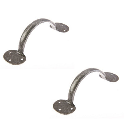 2 PACK PEWTER CABINET HANDLE 165X50MM - STYLISH AND DURABLE - KITCHEN ...
