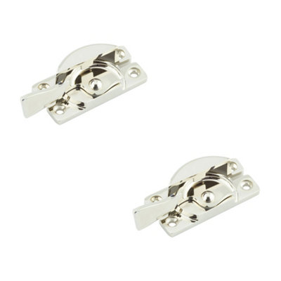2 PACK Polished Nickel Fasteners for Modern Windows - Window Fastener