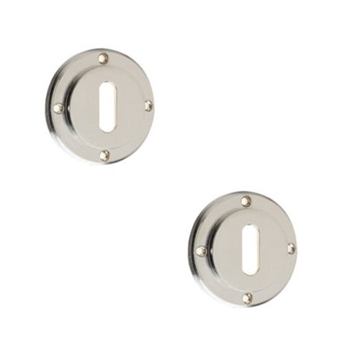 2 PACK Polished Nickel Standard Keyway Escutcheons for Enhanced ...
