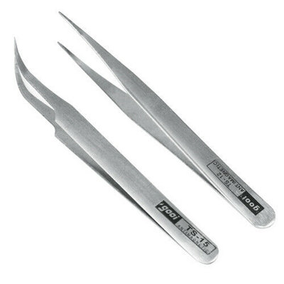 2 Pack Precision Nail Art Tweezers Stainless Steel Curved Tools for ...