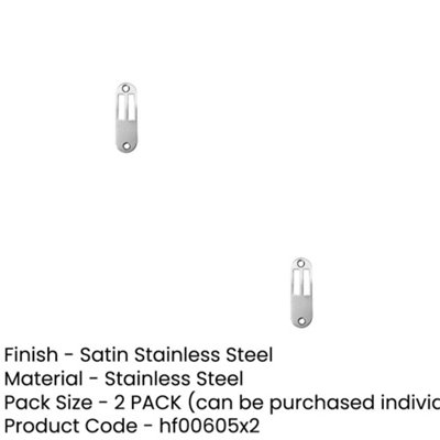 2 PACK Premium 53mm Satin Stainless Steel Casement Fasteners for Secure ...